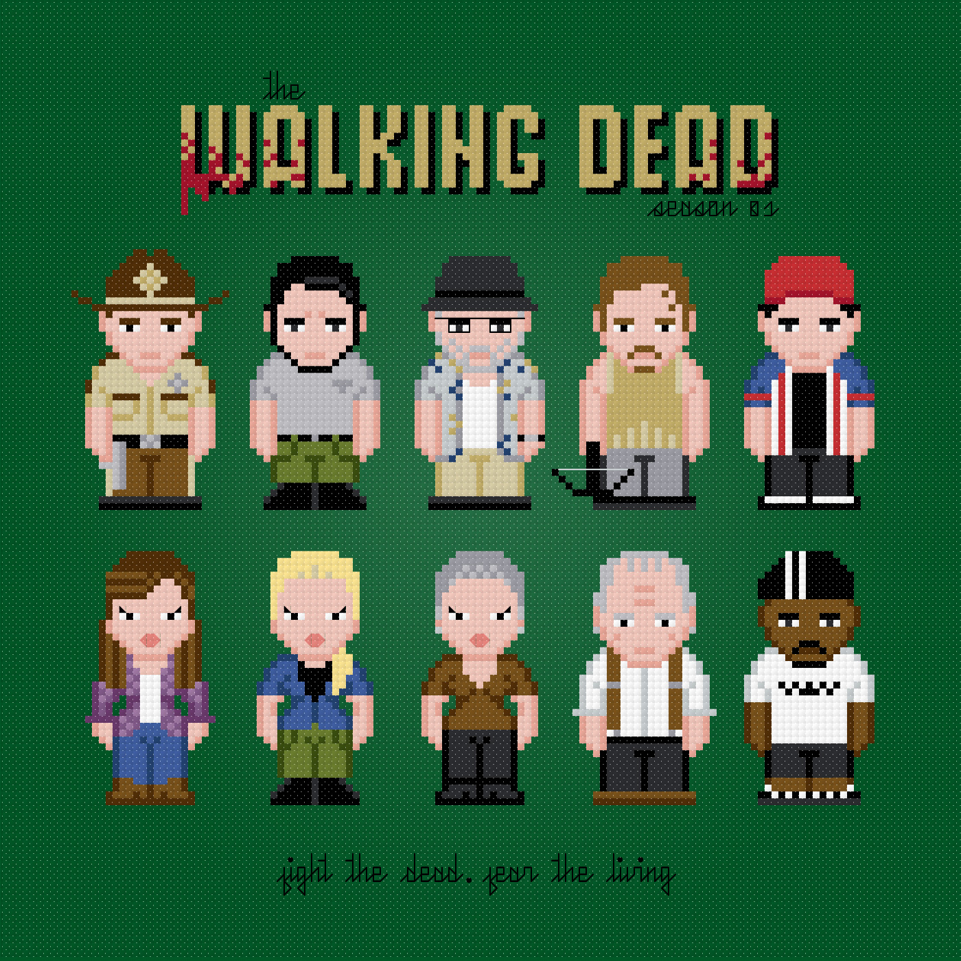 The Walking Dead Cross-Stitch Pattern