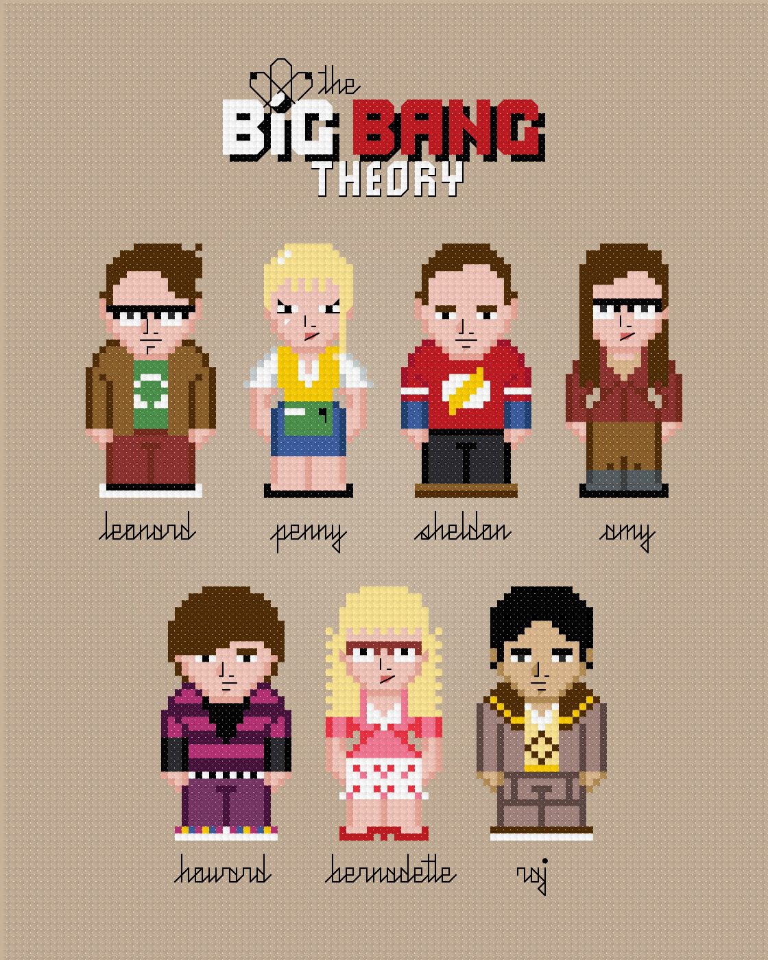 The Big Bang Theory Cross-Stitch Pattern