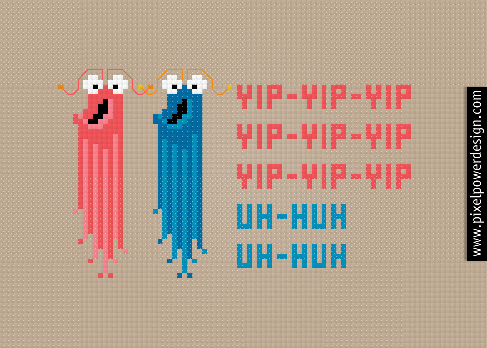 The Yip-Yips Cross-Stitch Pattern